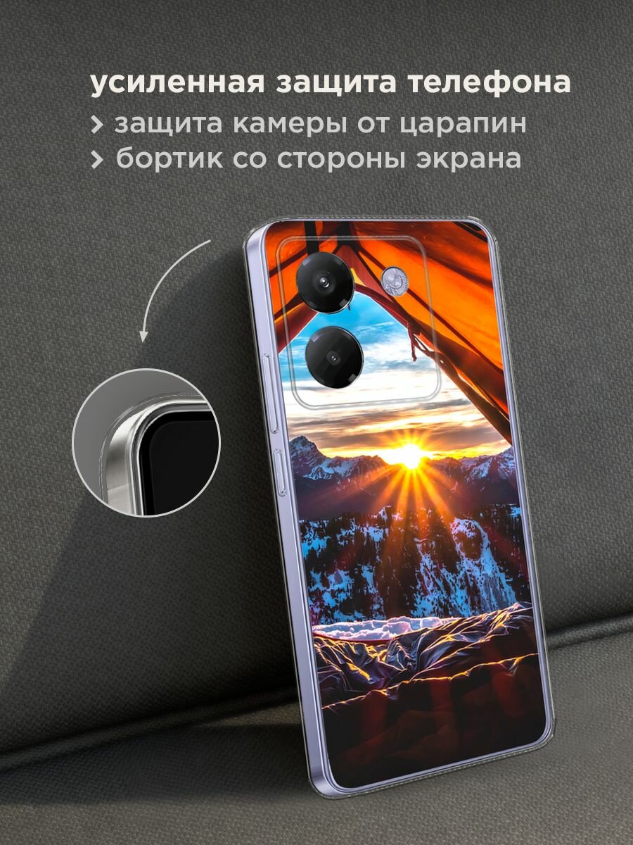 Силиконовый чехол на Poco M7 Pro / Поко М7 Про с принтом "Горы 7" — фото 1