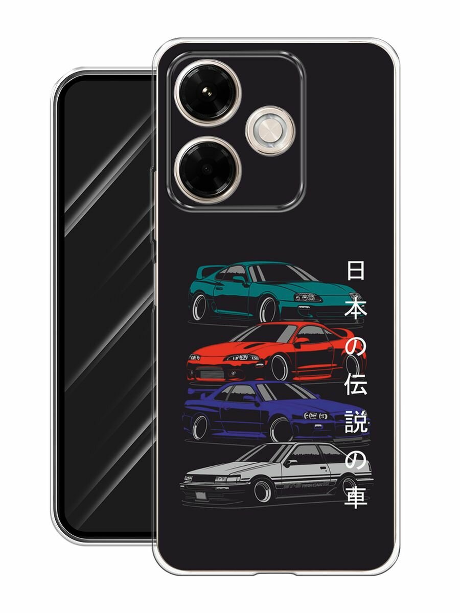 Чехол на Xiaomi Redmi 13X / Сяоми Редми 13X с принтом "JDM Legend cars" — фото 1
