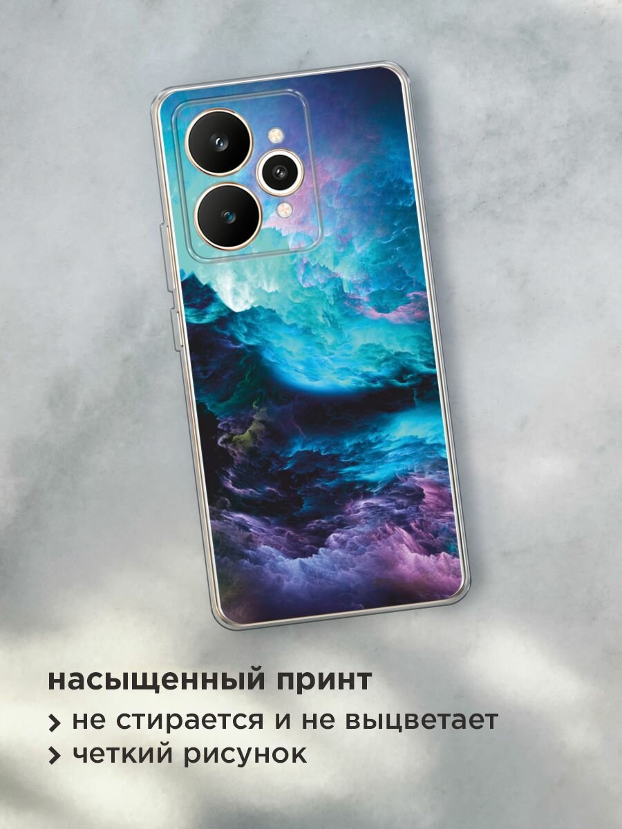 Силиконовый чехол на Realme 15 / Реалми 15 с принтом "Бирюзовое небо" — фото 1