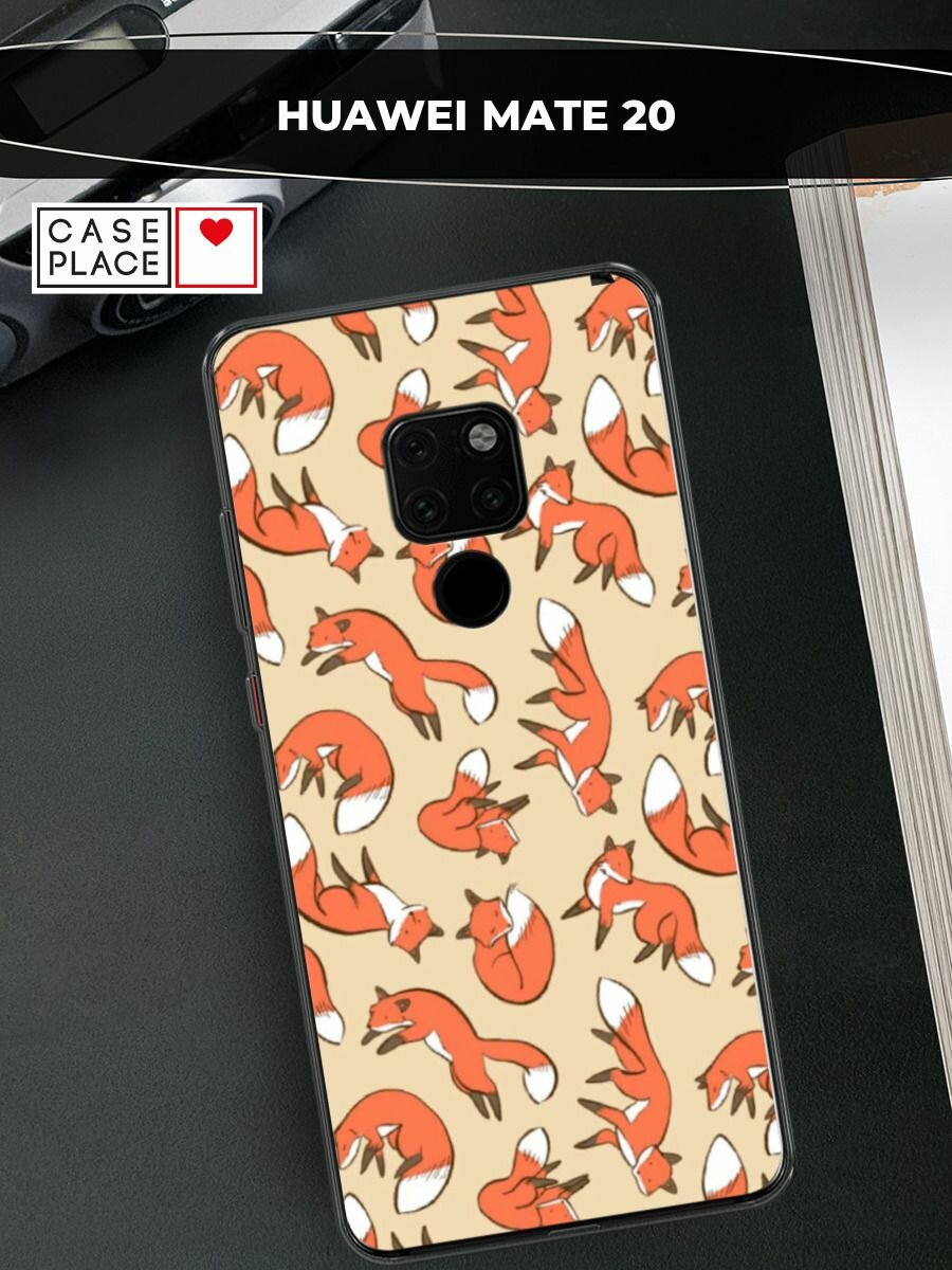 Чехол на Huawei Mate 20 / Хуавей Мате 20 с принтом "Лисички фон"