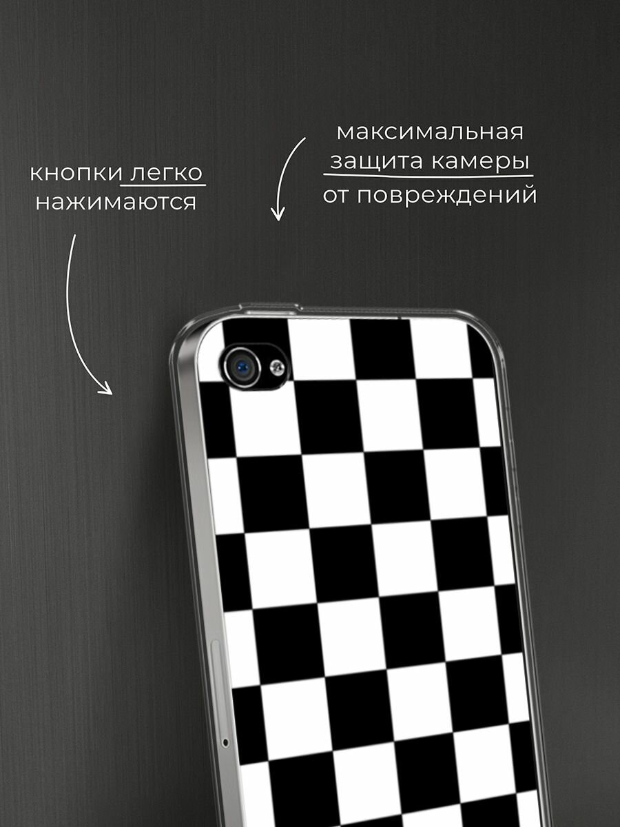 Чехол на Apple iPhone 4/4S / Айфон 4/4S с принтом "Шахматная доска" — фото 1