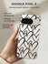 Чехол на Google Pixel 9 / Гугл Пиксель 9 с принтом "Hearts doodle black 1"