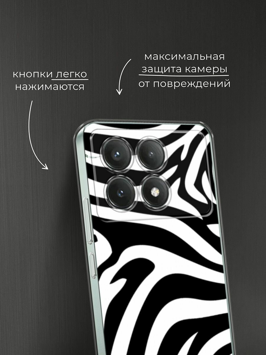 Чехол на Xiaomi Poco X6 PRO 5G / Поко X6 Про 5G с принтом "Полоски зебры" — фото 1