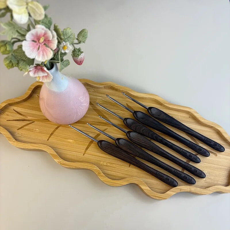 Крючки для вязания Jinlan из чёрного дерева 35 моделей 0.1MM