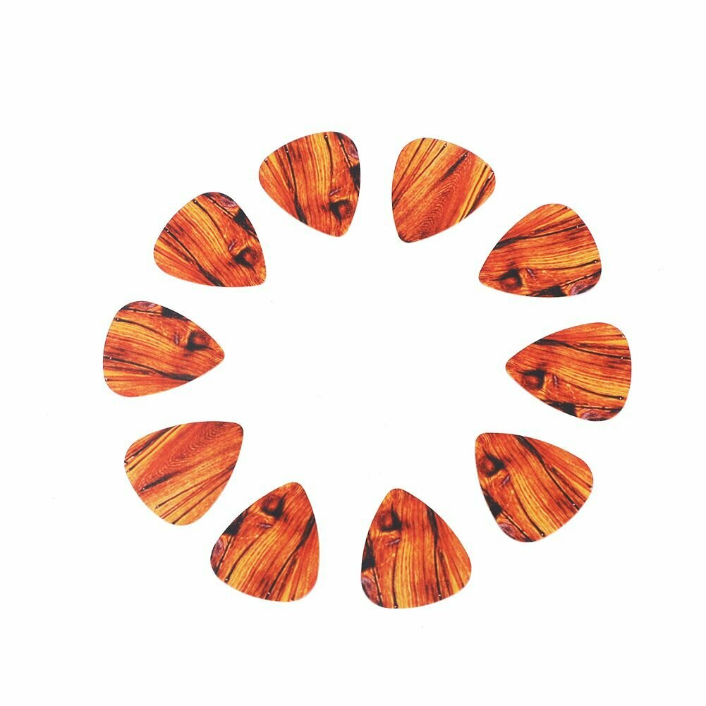 Набор из 10 пластиковых медиаторов для бас-укулеле и других музыкальных инструментов, прочные плектры для игры боем и игры на гитаре