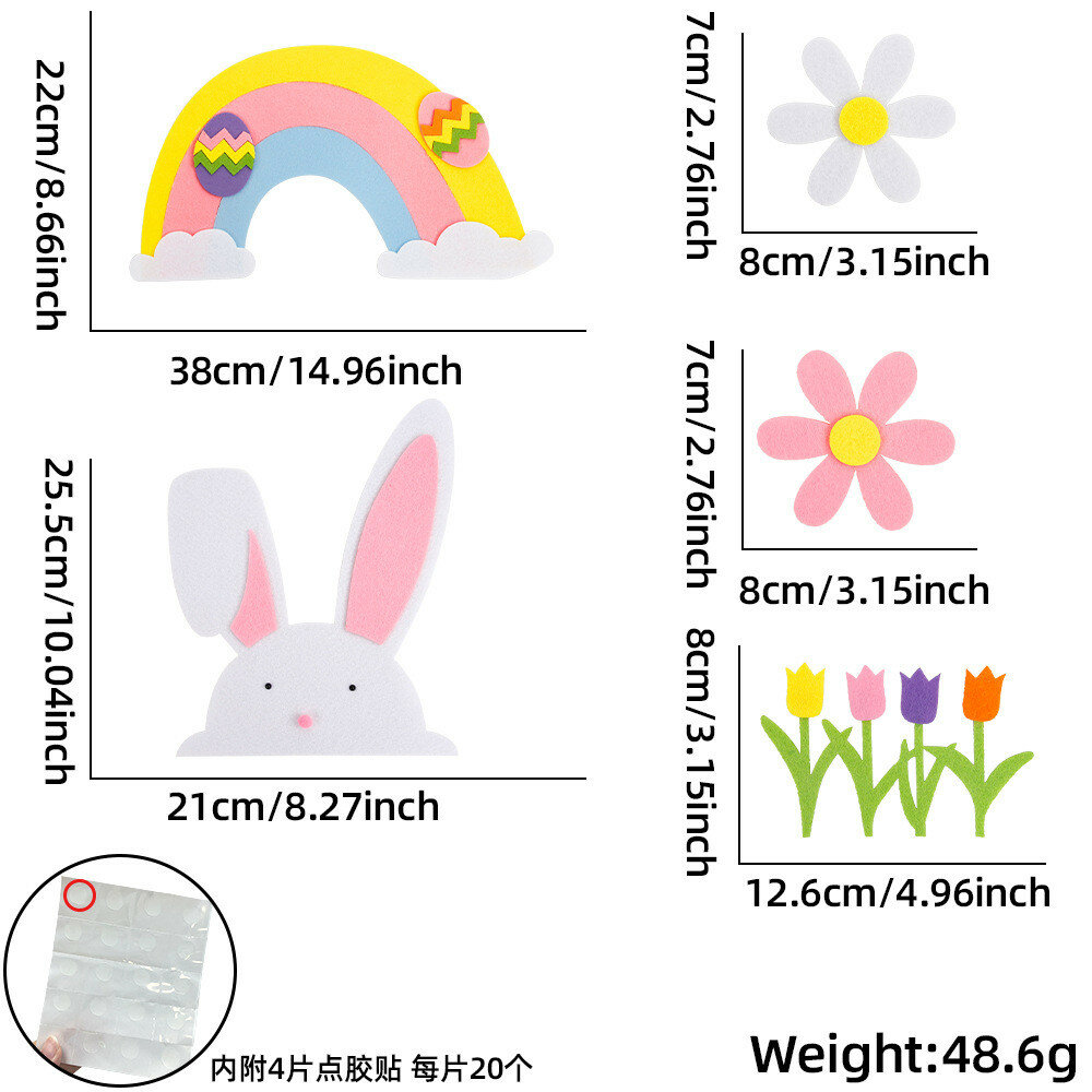 Дверной декор festive easter bunny pack, stylea, различные дизайны