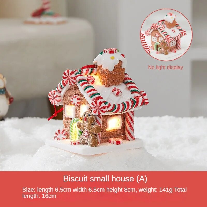 Светящийся домик имбирного пряника Biscuit small house (A)