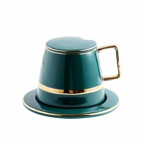 Керамические кофейные чашки Европейский роскошный костюм с ложкой подарочный набор мак чашка молочный чай кофе подарок бутылка зеленого напитка 450 мл