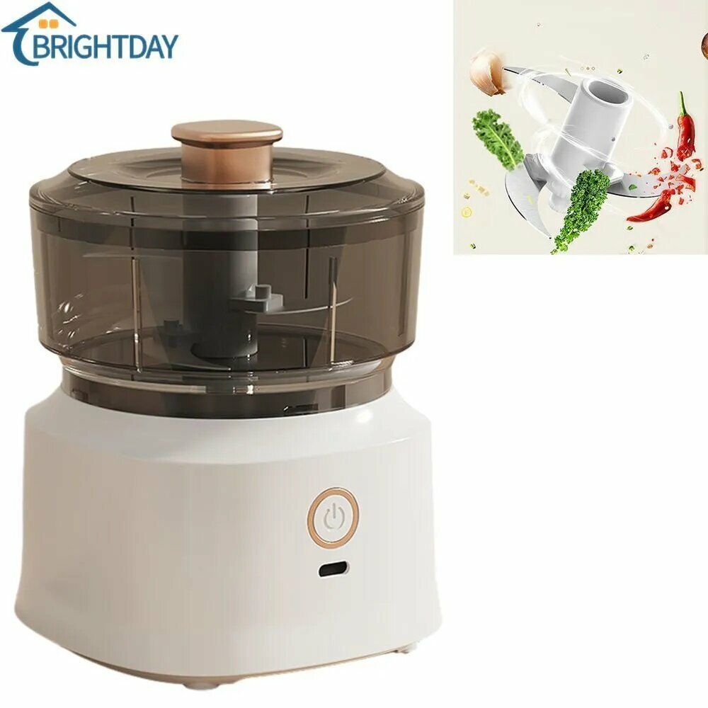 Новый кухонный многофункциональный кухонный комбайн, беспроводная электрическая мясорубка, Машина для измельчения чеснока, подарок, зарядка через USB, 45 Вт