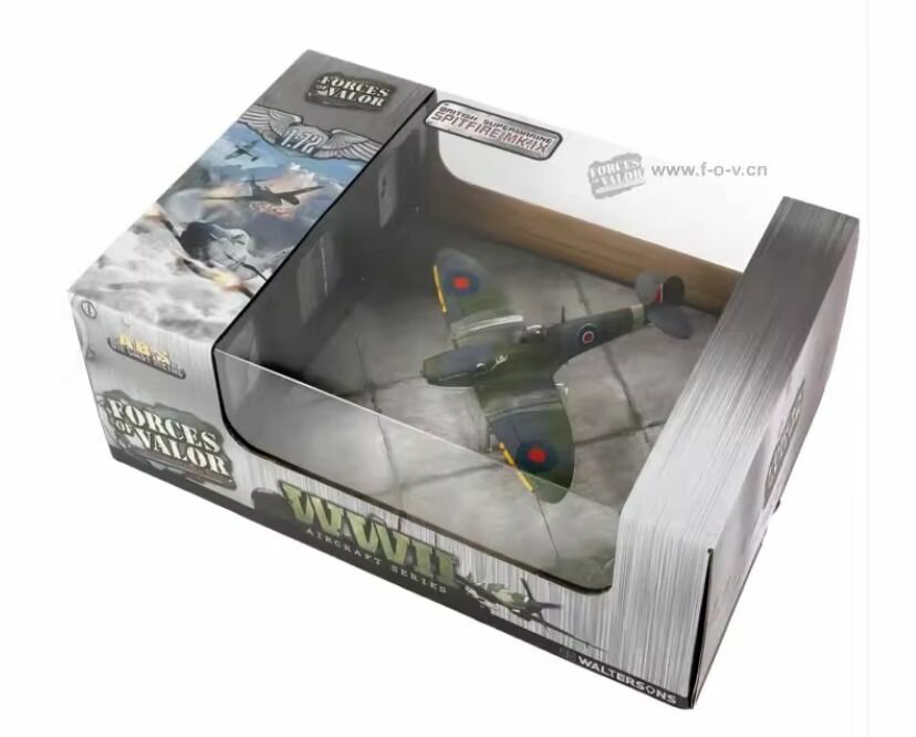 FOV 1:72 Supermarine Spitfire (Спитфайр), Вторая мировая война, Великобритания, готовая металлическая модель с детализированной внутренней конструкцией, коллекционная
