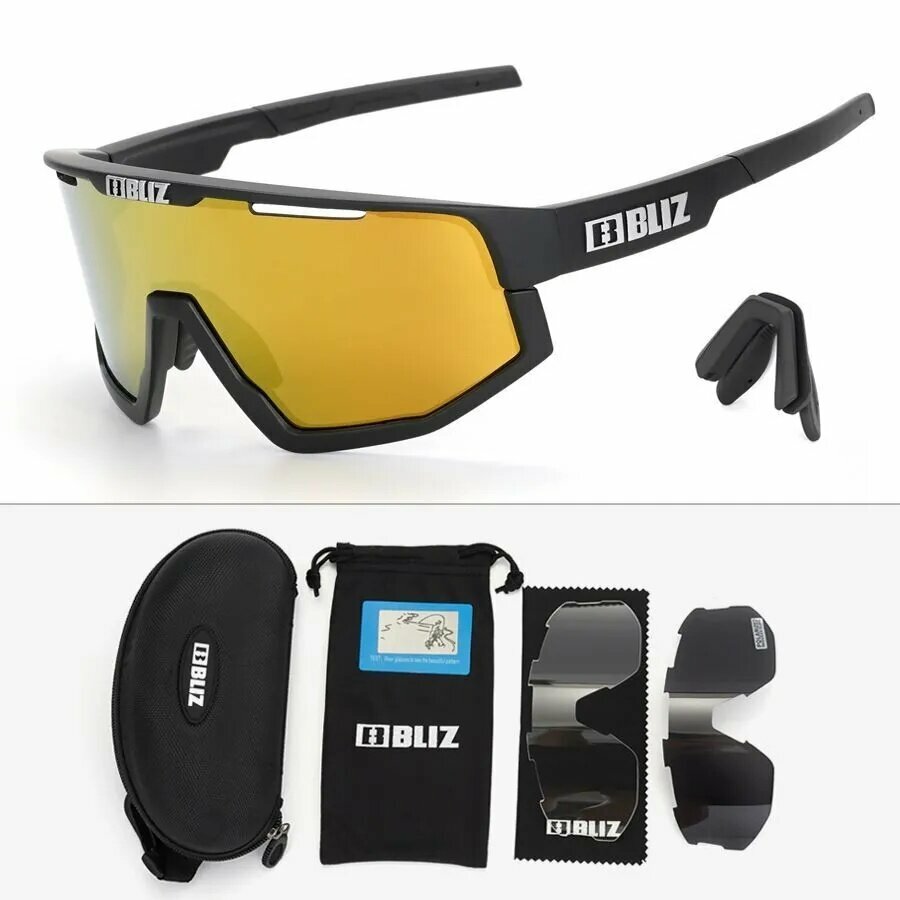 Очки спортивные Bliz с сменными линзами, для велосипеда, TR90, защита UV400
