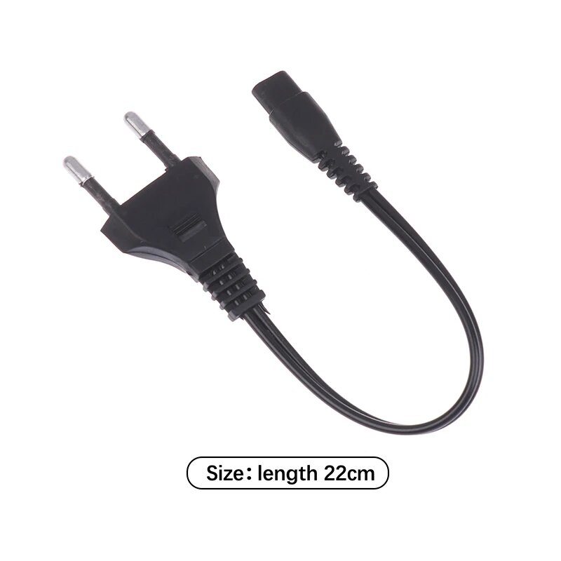 1 шт, 22 см, вилка европейского стандарта, зарядный кабель с двойным отверстием, 220 В, 110 В, прямая зарядка, фонарик, зарядное устройство, шнур питания, аксессуары для фонарика