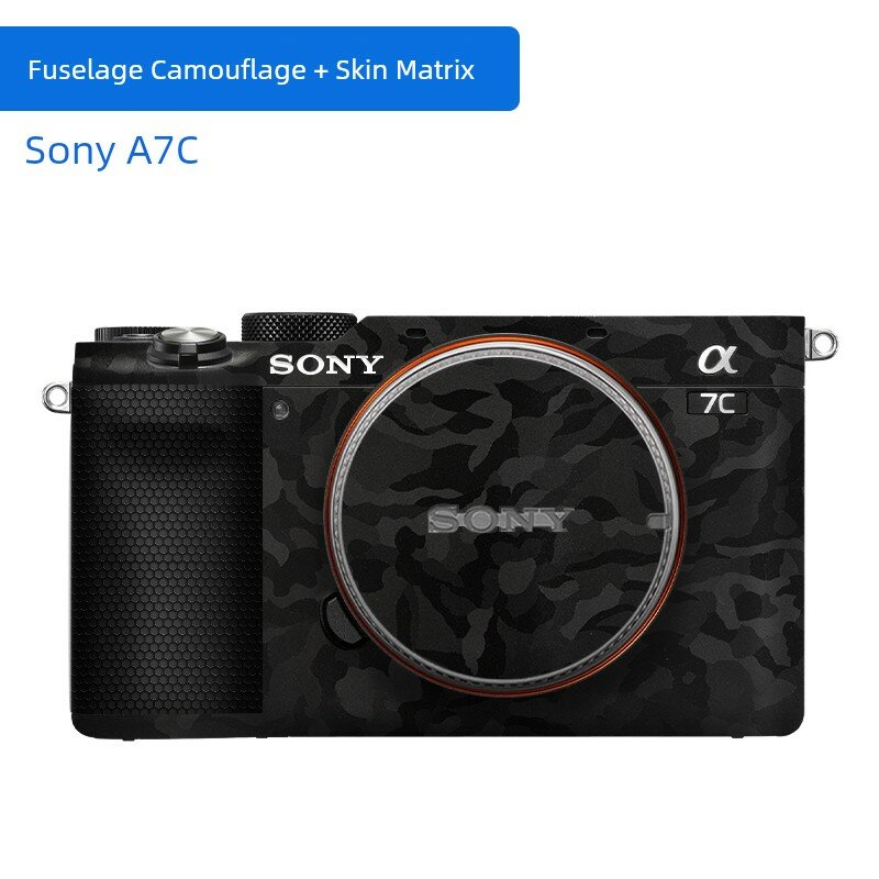 Защитная пленка для корпуса камеры Sony A7C с камуфляжным узором, полное покрытие, клей 3M, матовая поверхность для