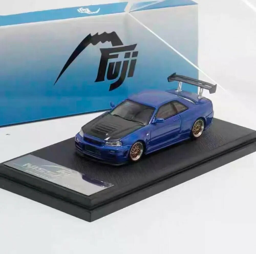 Модель автомобиля Focal Horizon-FH 1/64 Nissan Skyline GT-R R34 Z-Tune из литого металла