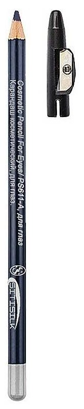Sitisilk Карандаш косметический для глаз с точилкой Cosmetic Pencil For Eyes, PS 611-A, тон 03 синий, дерево