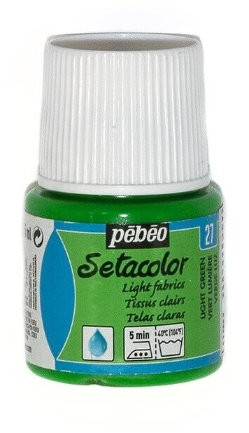 Краски и контуры по ткани PEBEO Краска для светлых тканей Setacolor 45 мл 329-027 светло-зеленый