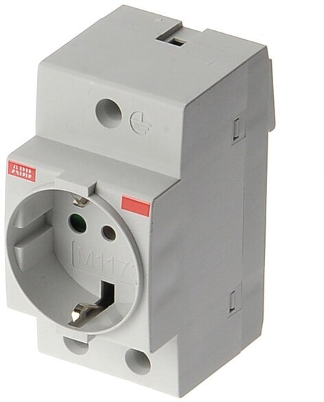 Розетка щитовая на DIN-рейку АВВ М1173 2P+E 16А 250В IP20 2CSM110000R0701 (2 шт. в наборе)
