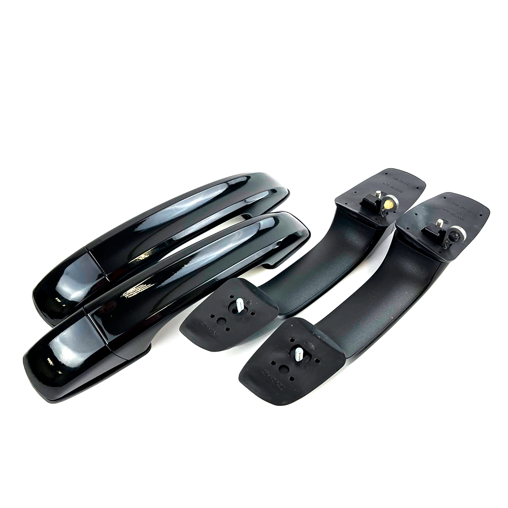 Ручки дверей УАЗ 3163 Патриот Евро наружные (4 шт) "Рысь" авантюрин АМ, черный без блесток