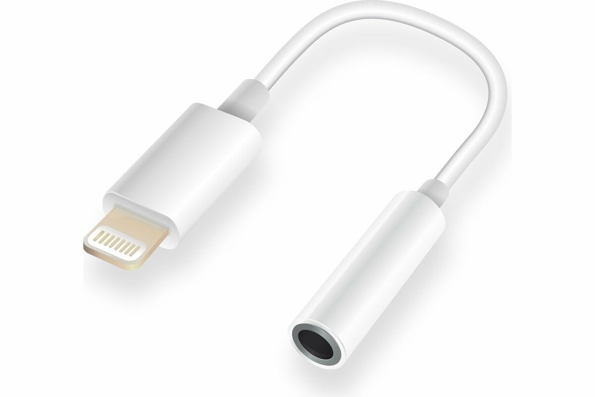 FUMIKO Переходник ad02 lightning / aux белый FAD02-01