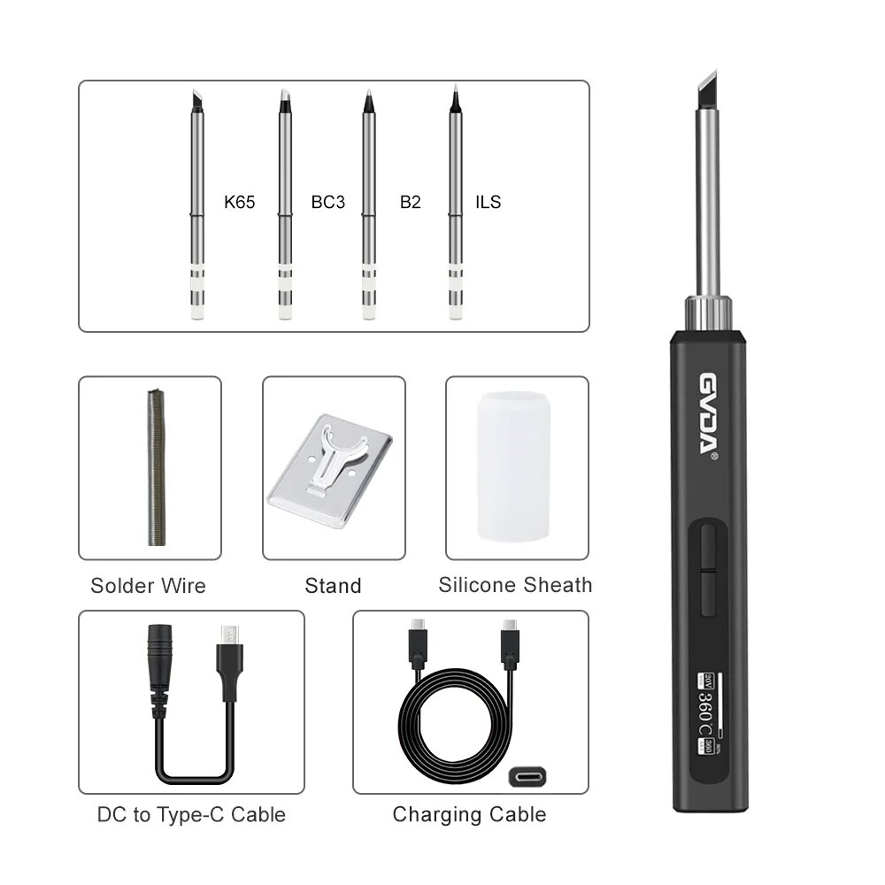 Паяльник GVDA GD300 65 Вт GD300 with 4 tips