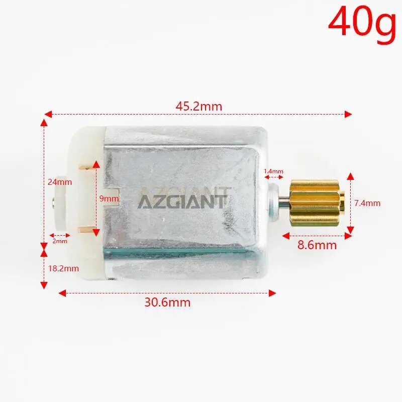 AZGIANT Двигатель постоянного тока 40г, 45.2x30.6x24мм, Цвет: Large size
