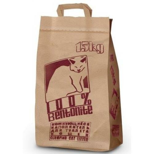 NO NAME комкующийся д/кошек крафт-пакет 15кг