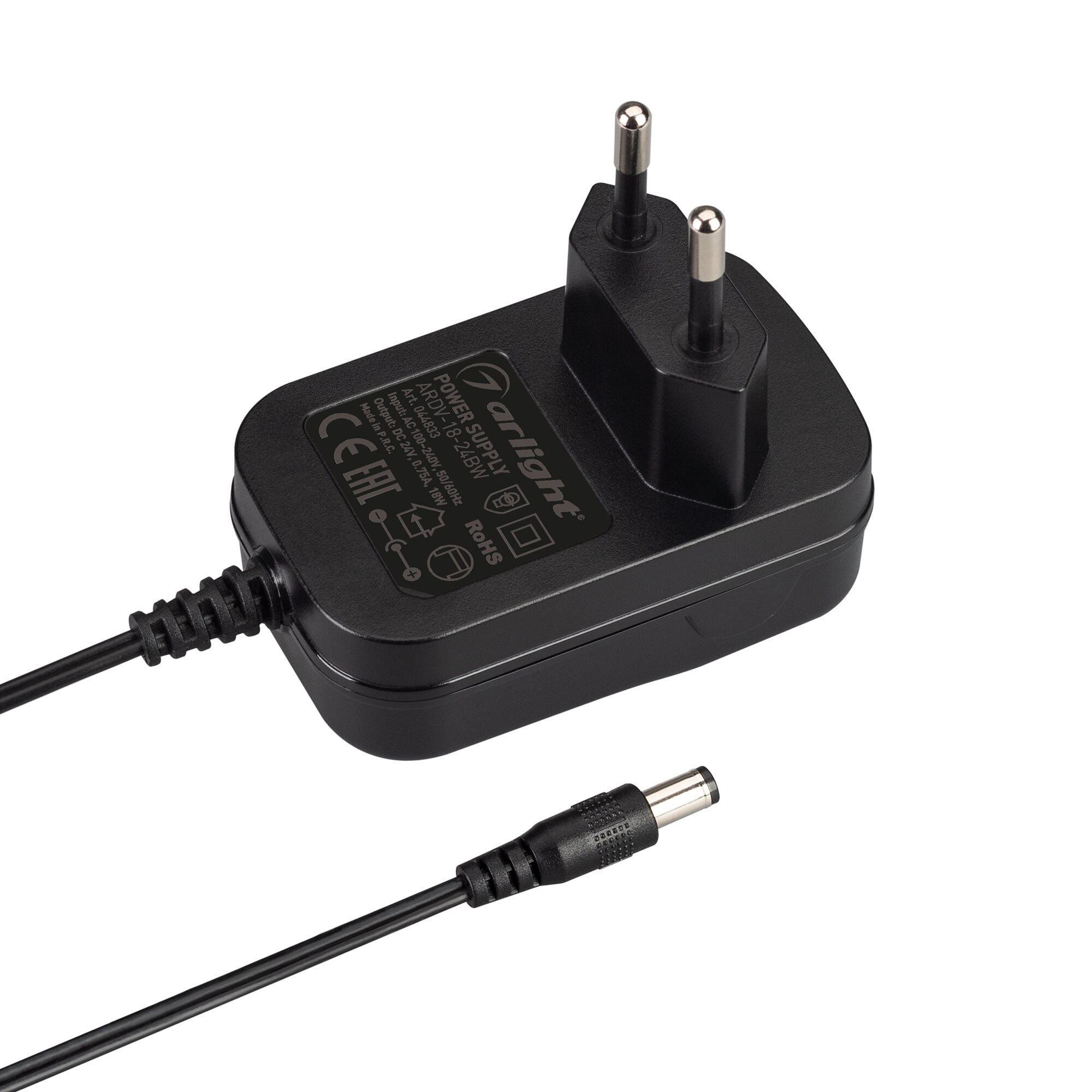 044833 Блок питания ARDV-18-24BW (24V, 0.75A, 18W) (Arlight, Адаптер)