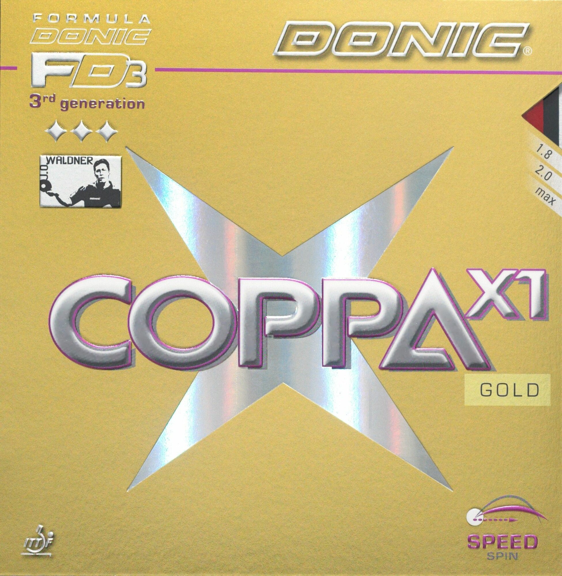 Накладка для ракетки Donic Coppa X1 Gold max red