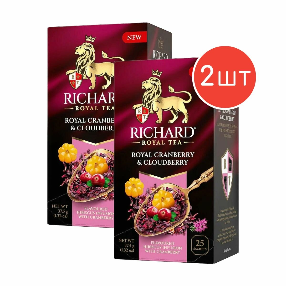 Чай травяной Richard Royal Cranberry & Cloudberry 25 пакетиков х 2шт