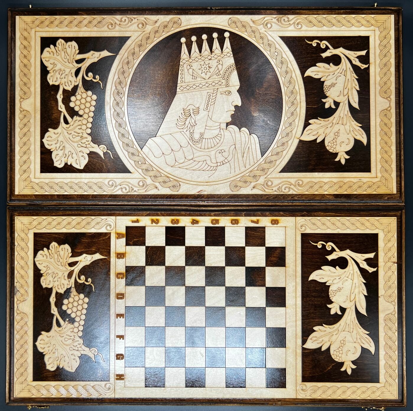 Нарды Деревянные "царь тигран великий" большие 60 см