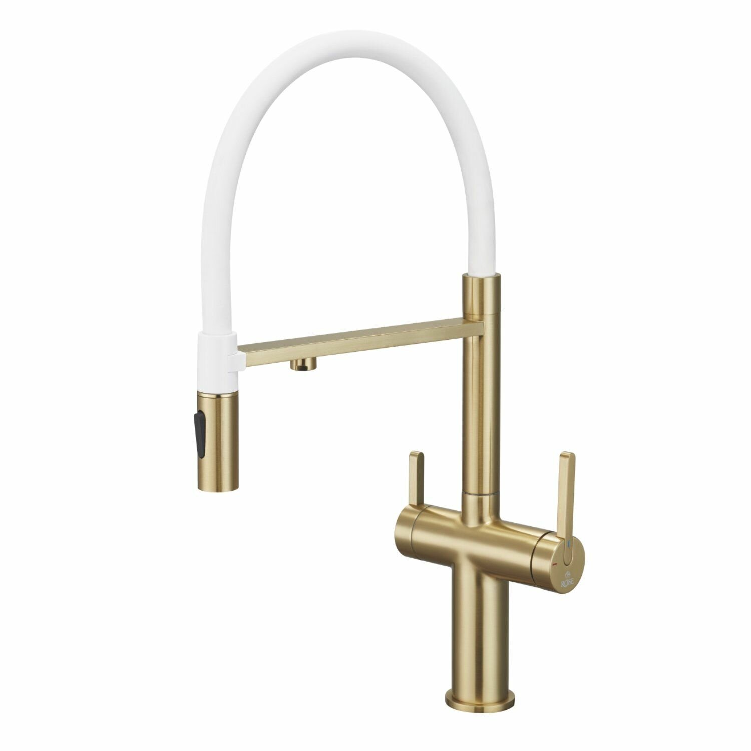 Смеситель для кухни с подключением фильтра воды Rose R4ZW58ROG, золотой сатин