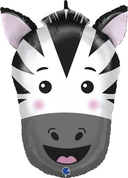 Шар (14'/36 см) Мини-фигура, Голова, Зебра, 1 шт.
