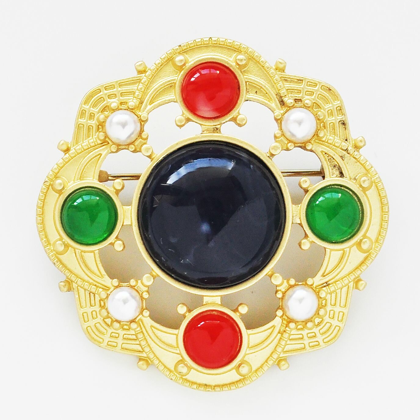 Брошь, жемчуг имитация