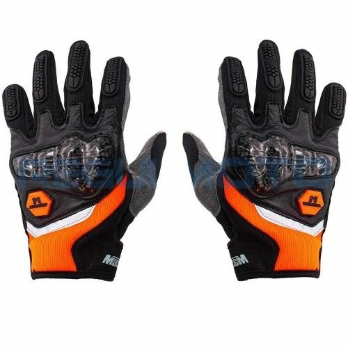 Мотоперчатки Masontex M30 Carbon M30C Черный/оранжевый, размер XL, арт: M30C-7
