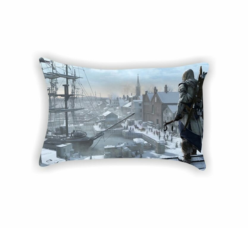 Подушка Ассасин Крид, Assassin's Creed №18, Картинка с двух сторон