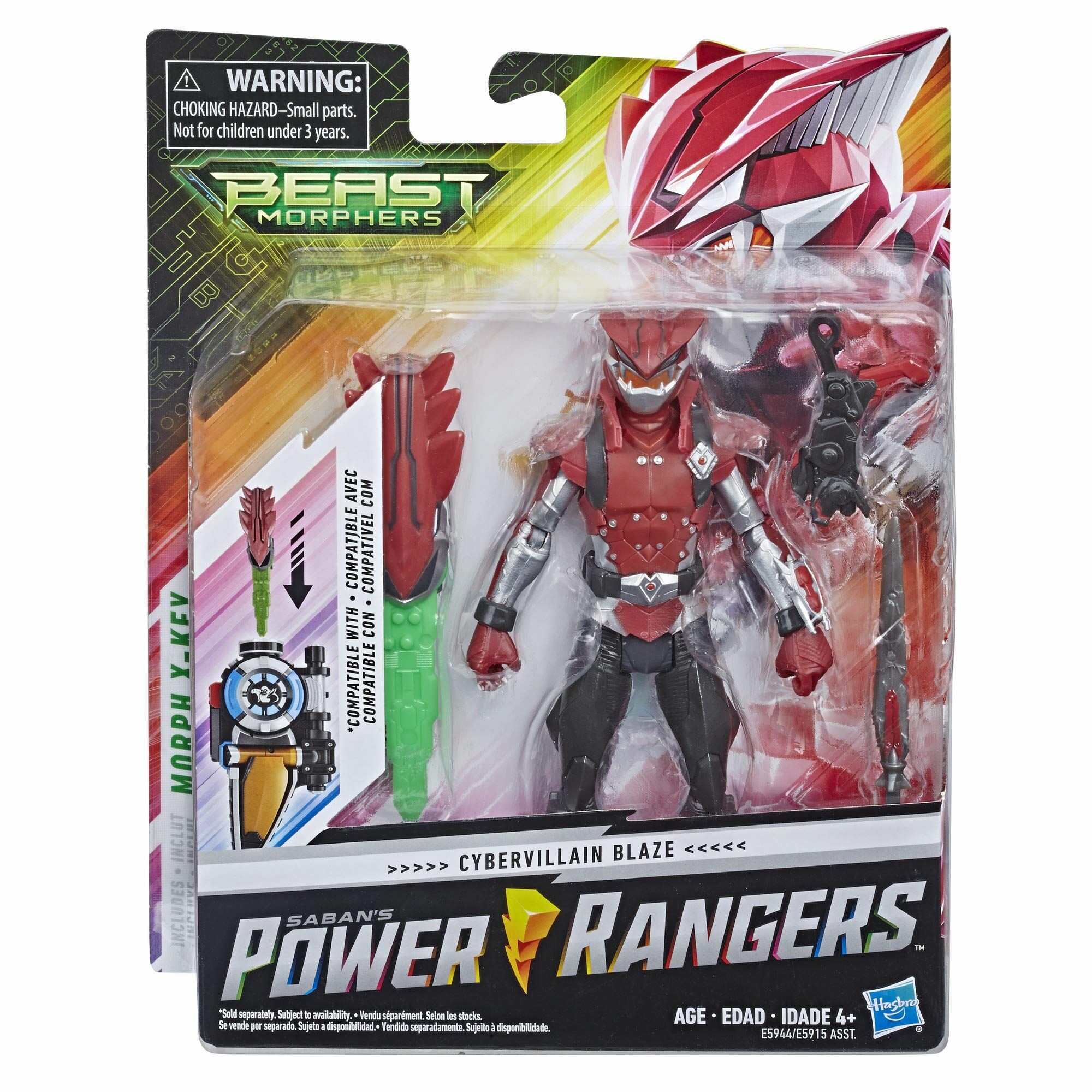 Фигурка CYBERVILLAIN BLAZE RANGER, серия BEAST MORPHERS, 15 см, Hasbro