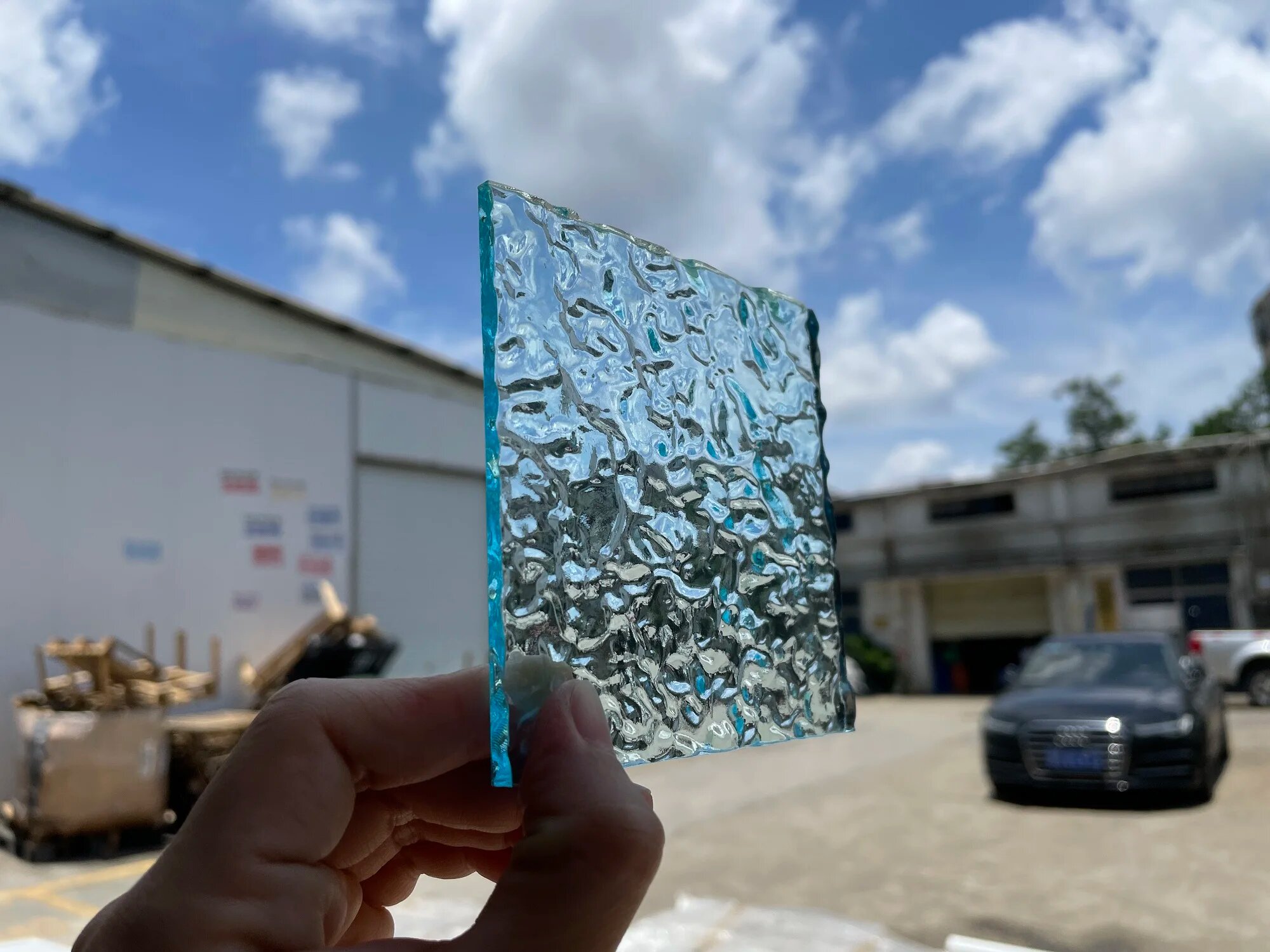 Прозрачный акриловый лист PMMA 5 мм для декора 200x200mm 1PCS, Lake Blue