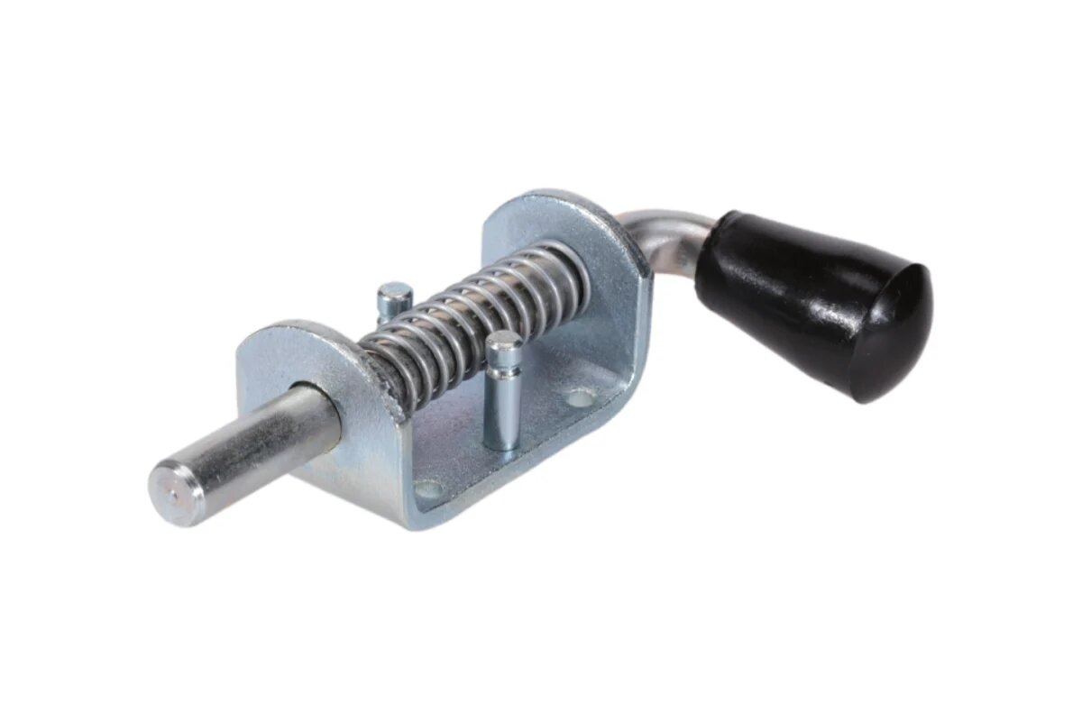 Засов пружинный Домарт 75×140 мм цинковый, 171119, долговечный для дверей