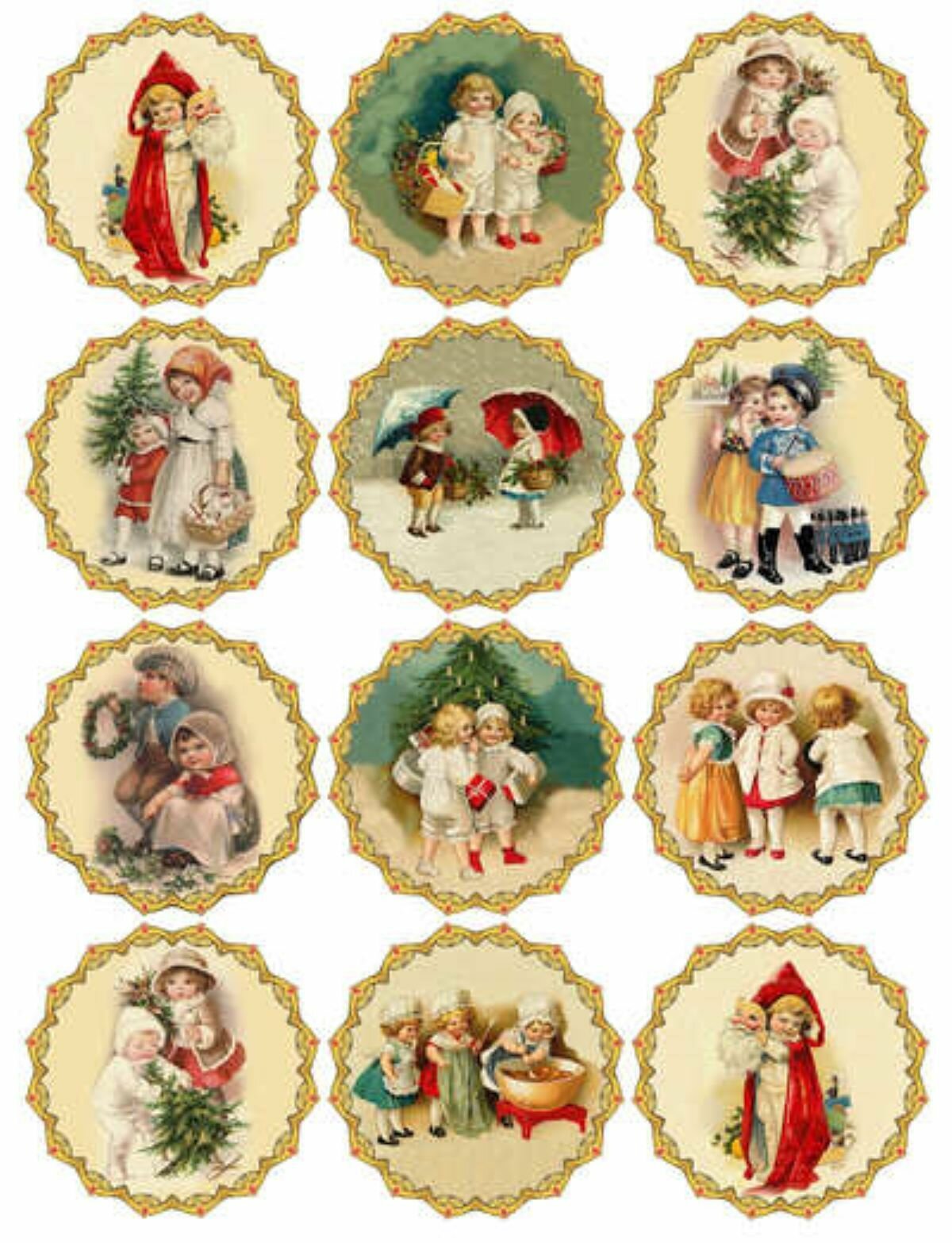 Водорастворимые картинки для мыла "Рождество" А4