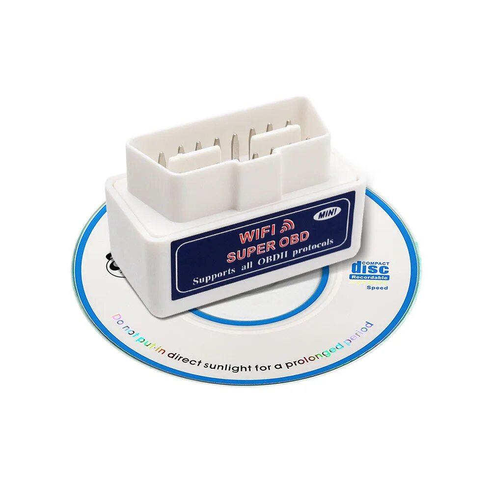 Автомобильный диагностический мини-сканер Elm327, Wi-Fi адаптер OBD2, для IOS, Iphone White