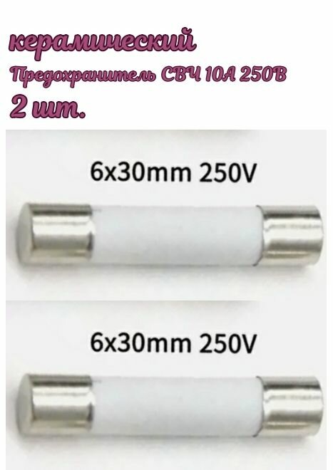 Предохранитель СВЧ 10А 250В -2шт.