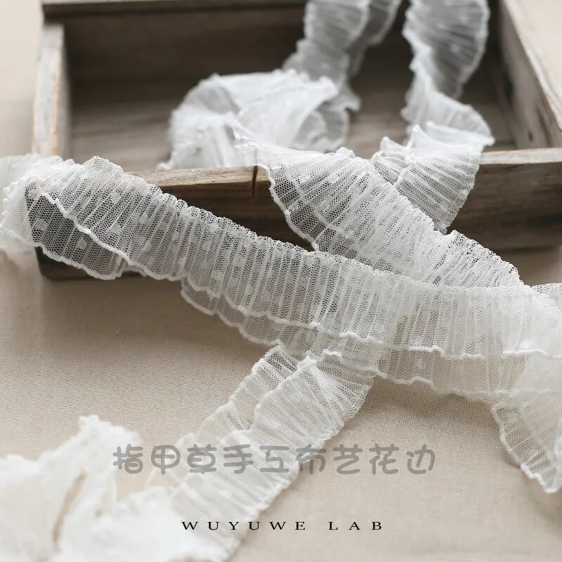 Кружевная тюлевая ткань BANGUO 2м 5см Белый, white 2M