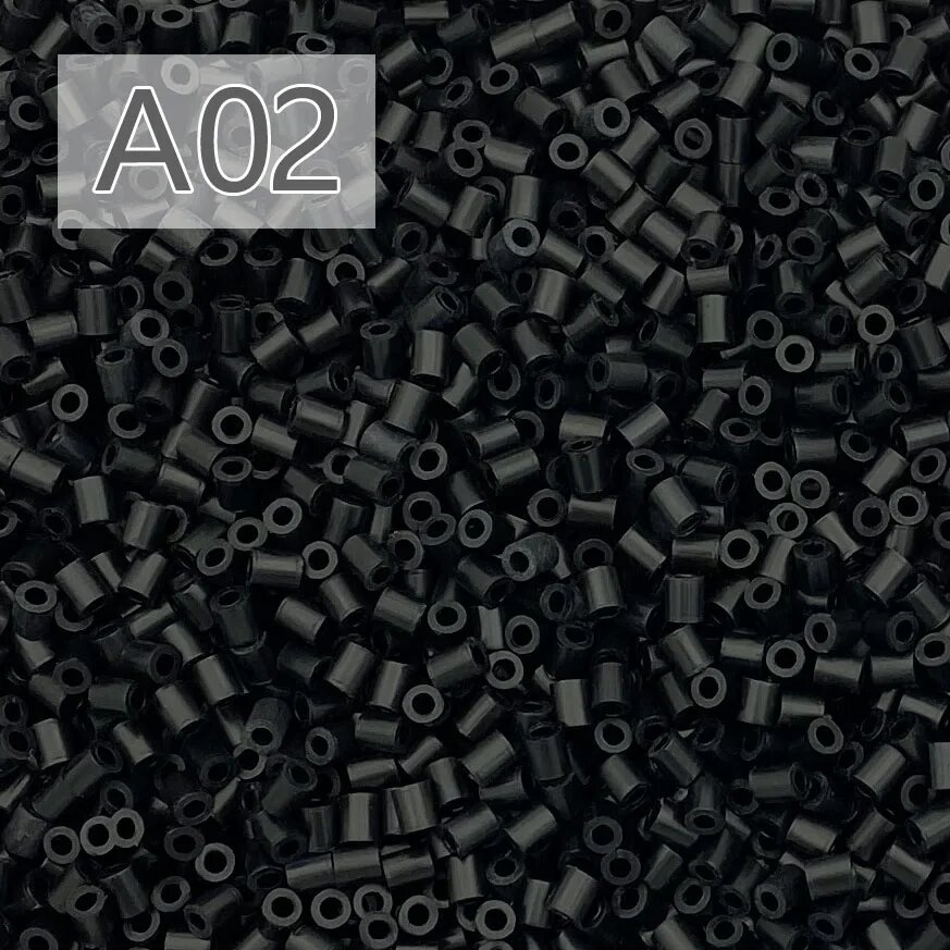 Бусины PUPUKOU 2,6 мм 1000 шт, 84 цвета Черный, A02