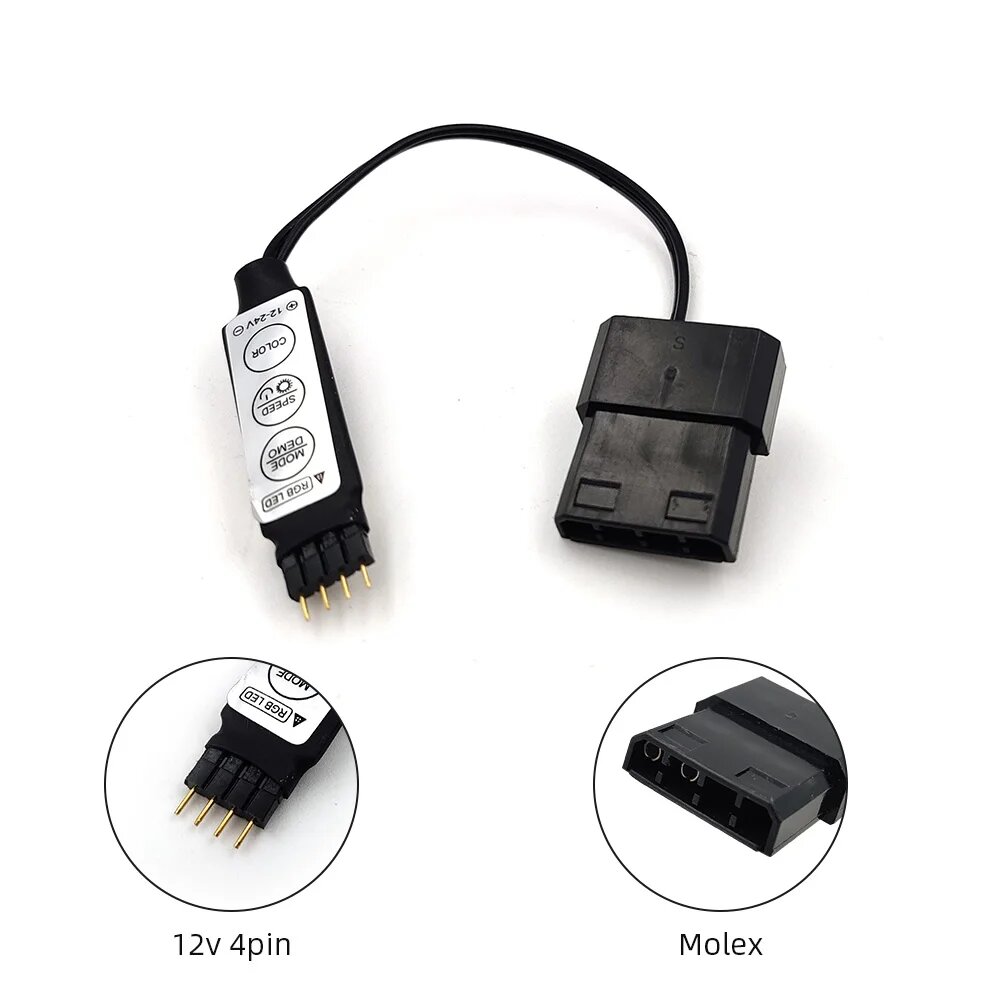 Кабель-адаптер ICY MOD Molex 12V4PIN-Big 4PIN 12V4PIN-MOLEX