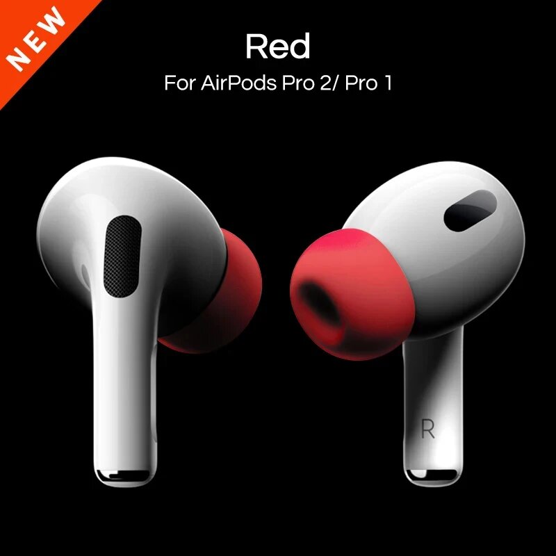 Силиконовые амбушюры AIR HUI PODS для AirPods Pro 2 S size, Red