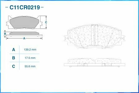 Колодки передние CWORKS C11CR0219 CWORKS C11CR0219