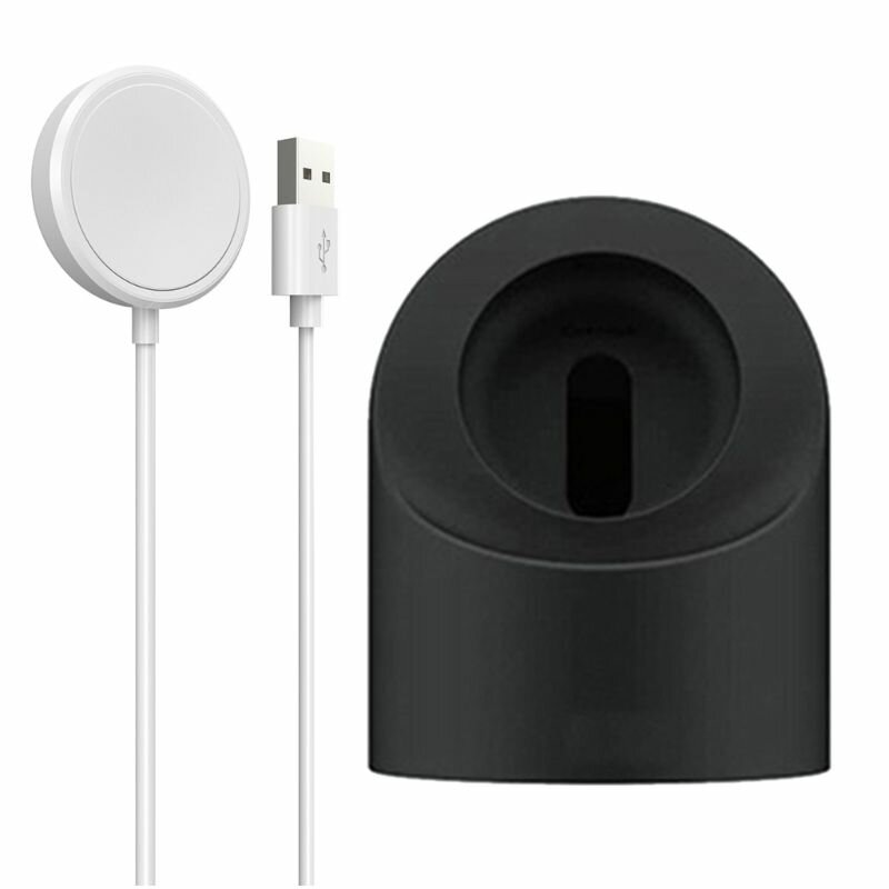 Подставка для беспроводной зарядки SmartWatch часов, USB-док-станция, полка дисплея, силиконовый держатель