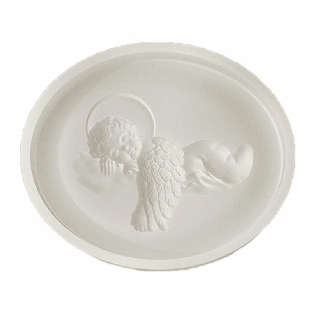 Силиконовый рельефный поднос, ремесленная форма, рельефная пластина с изображением ангела для изготовления гипсовых свечей ароматерапии