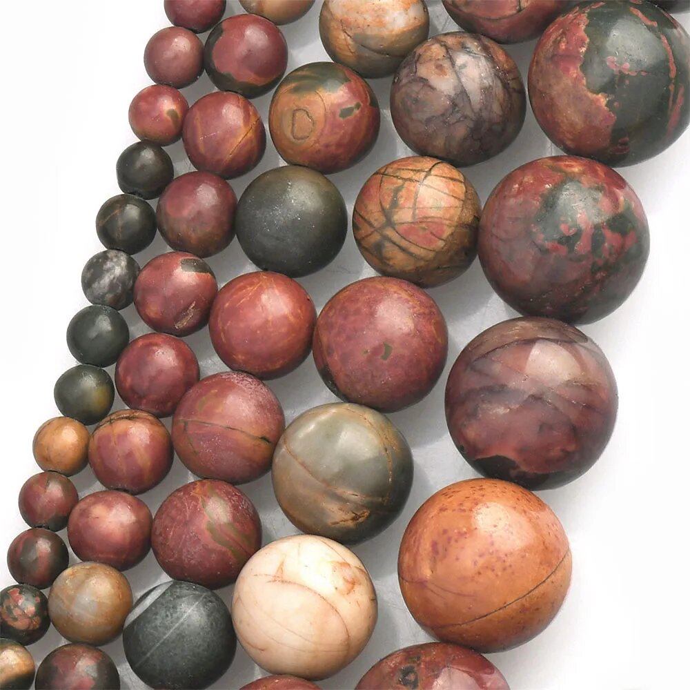 Бусины из яшмы Пикассо 4-12 мм moonrise 8mm about 45Pcs