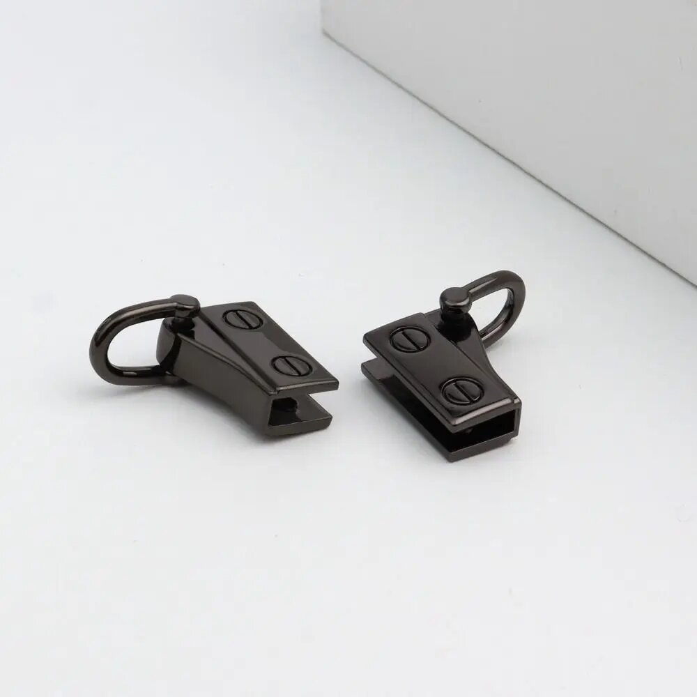 Боковые зажимы для сумки, 1.9x0.3cm-8, черные